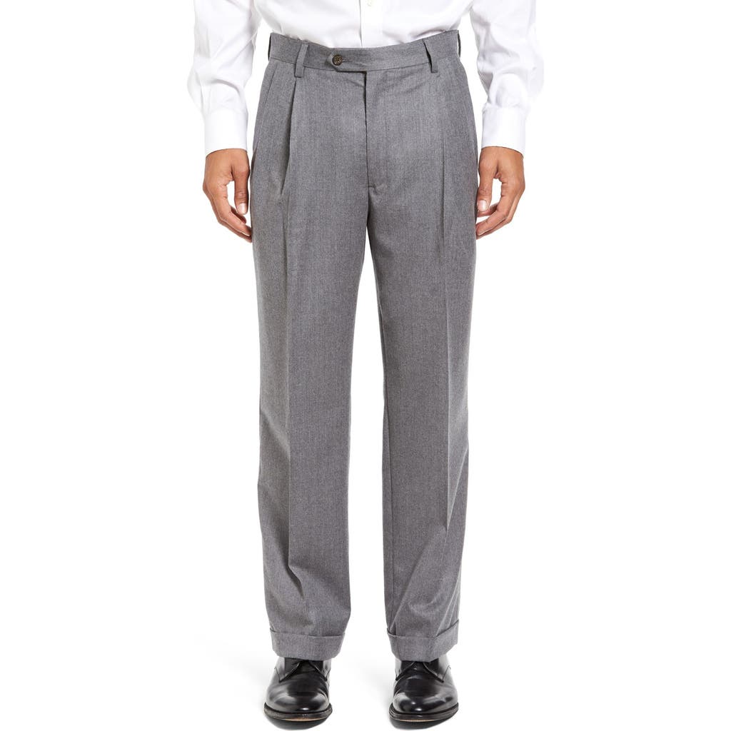 BERLE Berle Lightweight Flannel Pleated Trousers